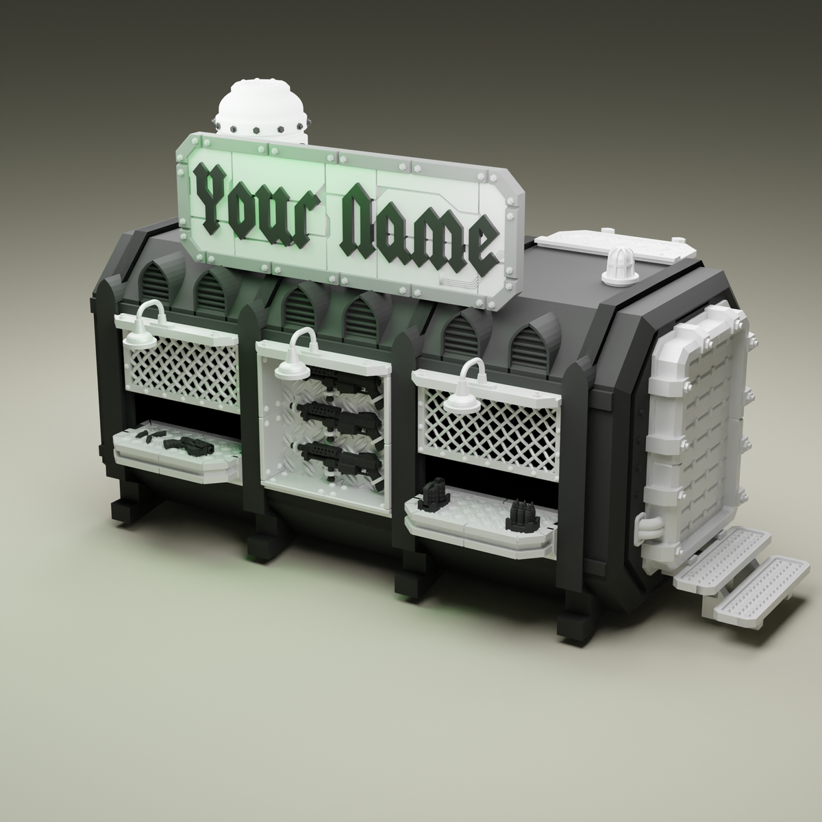 Anleitung: Container-Kit Waffenladen – Tabletop Forge